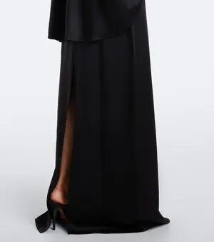 Stella McCartney Caped Satin Halterneck Gown