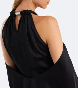 Stella McCartney Caped Satin Halterneck Gown