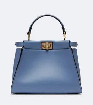 Fendi Peekaboo Mini Leather Top-handle Bag - Blue