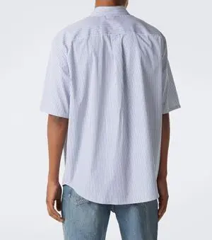 Saint Laurent Cassandre Striped Cotton Shirt