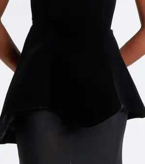 David Koma Peplum Strapless Gown