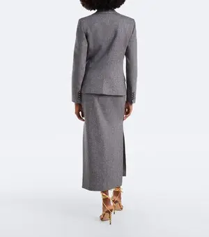 Etro Wool And Silk-blend Maxi Skirt