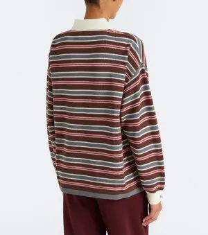 The Upside Wonder Striped Cotton Polo Sweater