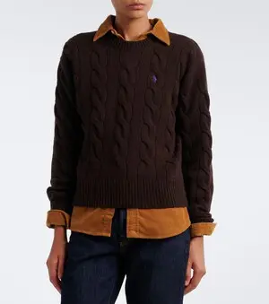 Polo Ralph Lauren Cable-knit Wool And Cashmere Sweater