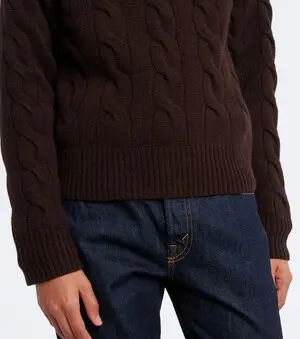 Polo Ralph Lauren Cable-knit Wool And Cashmere Sweater