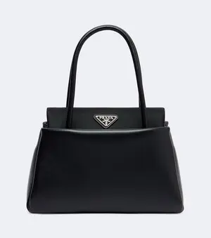 Prada Passage Small Leather Shoulder Bag - Black
