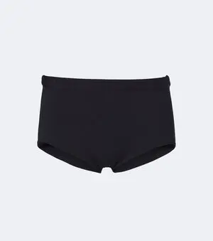 Fendi Logo Knitted Micro Shorts - Black