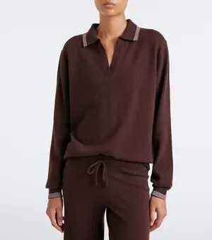 The Upside Coco Luna Cashmere-blend Polo Sweater