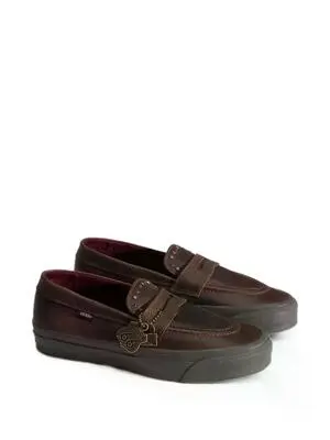 VANS Stud-embellished Leather Loafers