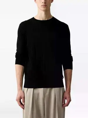 Karl Lagerfeld Textured-knit Sweater - Black