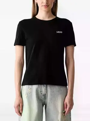 Liu Jo Rhinestone-logo T-shirt