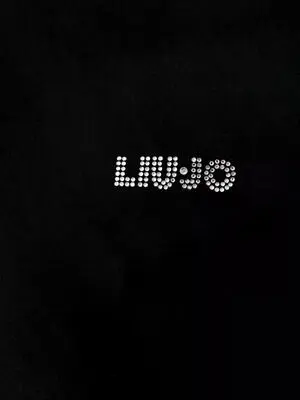 Liu Jo Rhinestone-logo T-shirt