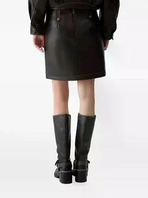 Liu Jo Faded Effect Logo Button Mini Skirt