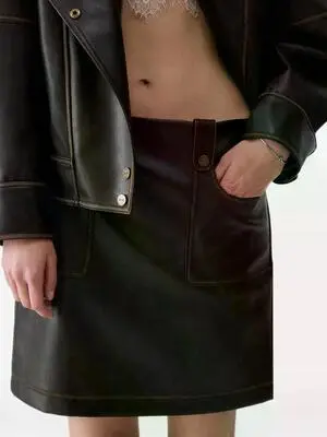 Liu Jo Faded Effect Logo Button Mini Skirt