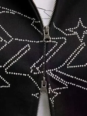 VANS Embellished Zip-up Hoodie