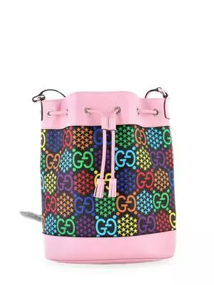 Gucci Psychedelic Print Gg Coated Canvas Medium Bucket Bag - Multicolour