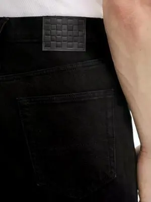 VANS Logo-patch Straight-leg Jeans - Black