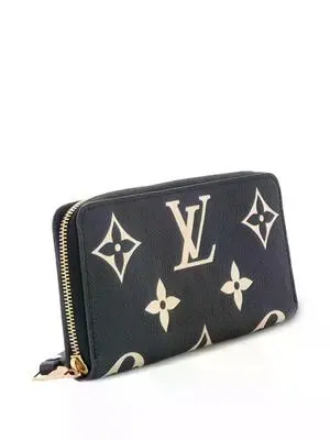 LOUIS VUITTON Zippy Wallet Bicolor Monogram Empreinte Giant Small Wallets - Black