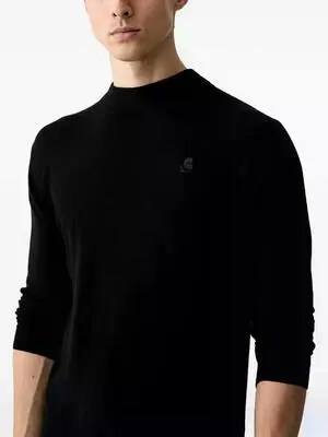 Karl Lagerfeld Logo-embroidered Mock-neck Sweater