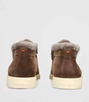 Santoni Suede Fortune Ankle Boots