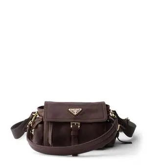 Prada Mini Lambskin Explore Shoulder Bag