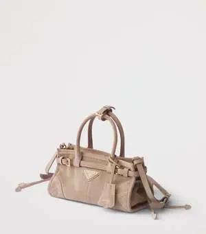 Prada Mini Suede Bonnie Top-handle Bag