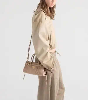 Prada Mini Suede Bonnie Top-handle Bag