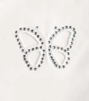 Alice + Olivia Embellished Butterfly Cut-out Shirt