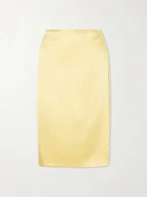 Aflalo Rixa Satin Wrap Midi Skirt