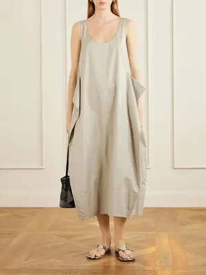 Tibi Cotton-poplin Midi Dress