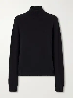 THE ROW Kensigton Cashmere Turtleneck Sweater - Black