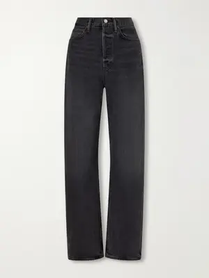 AGOLDE Vintage Loose High-rise Straight-leg Jeans - Black