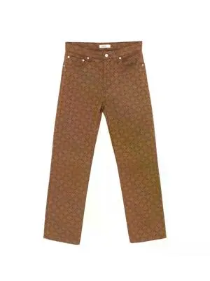 Sandro Monogram-pattern Jeans - Brown
