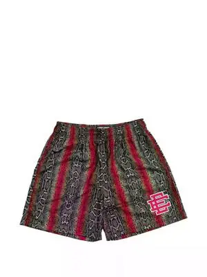 ERIC EMANUEL Snakeskin-print Track Shorts - Grey