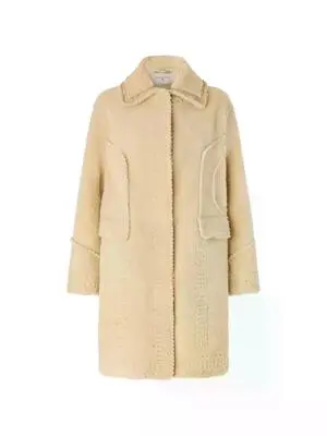 Ermanno Scervino Shearling Embroidered Coat