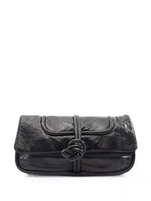 Loewe 2000s Twisted Knot Clutch Bag - Black