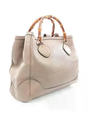 Gucci 2000s Bamboo Leather Tote Bag