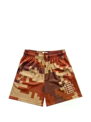 ERIC EMANUEL Pixelated-camouflage Shorts - Brown