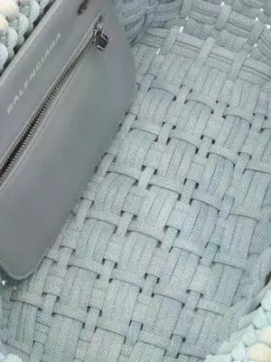 Balenciaga 2000s Bistro Basket Tote Bag - Blue