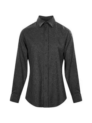 DARKPARK Herringbone-pattern Long-sleeve Shirt