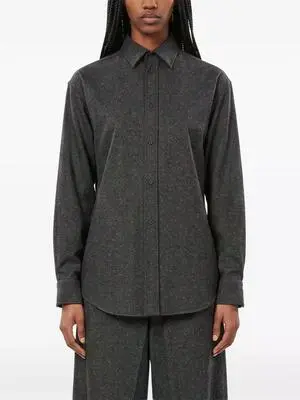 DARKPARK Herringbone Pattern Long Sleeve Shirt
