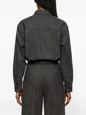 DARKPARK Herringbone Pattern Long Sleeve Shirt