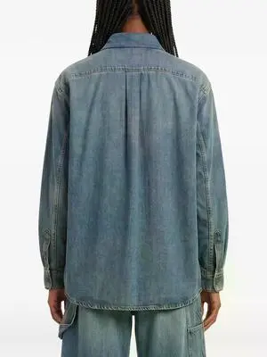 DARKPARK Scarf-detail Denim Shirt