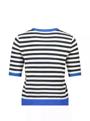 BETTY BARCLAY Striped Short-sleeve Sweater