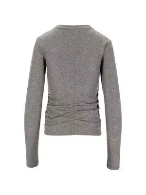 MARANT ETOILE Ruched Long Sleeve Top - Grey