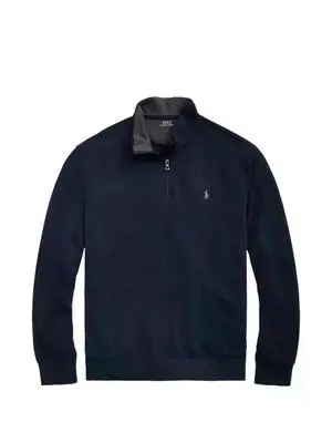 Polo Ralph Lauren Quarter-zip Knit Polo Shirt - Blue