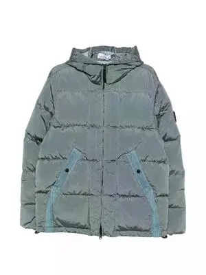 Stone Island Padded Hooded Jacket - Blue
