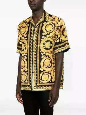 Versace Barocco-print Silk Shirt