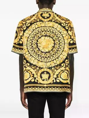 Versace Barocco-print Silk Shirt