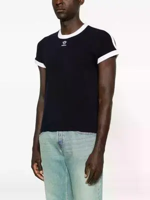Versace Logo-embroidered Ringer T-shirt
